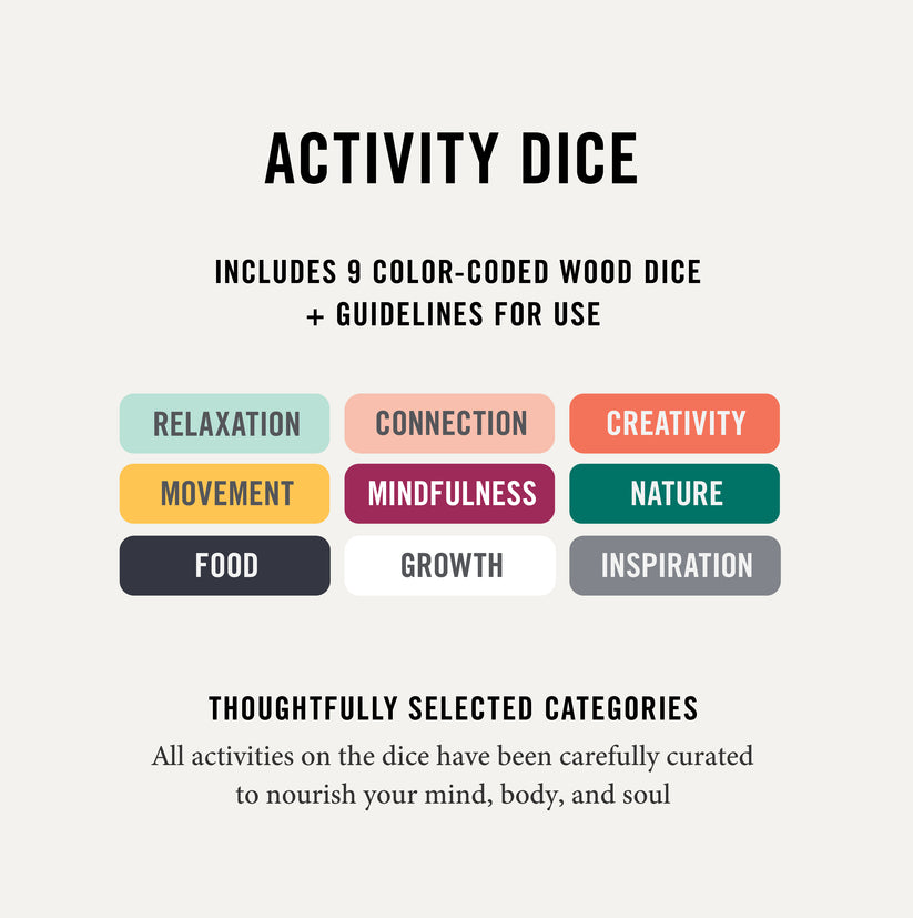 Activity Dice - Inspiration for Mood-Boosting Activities – Two Tumbleweeds
